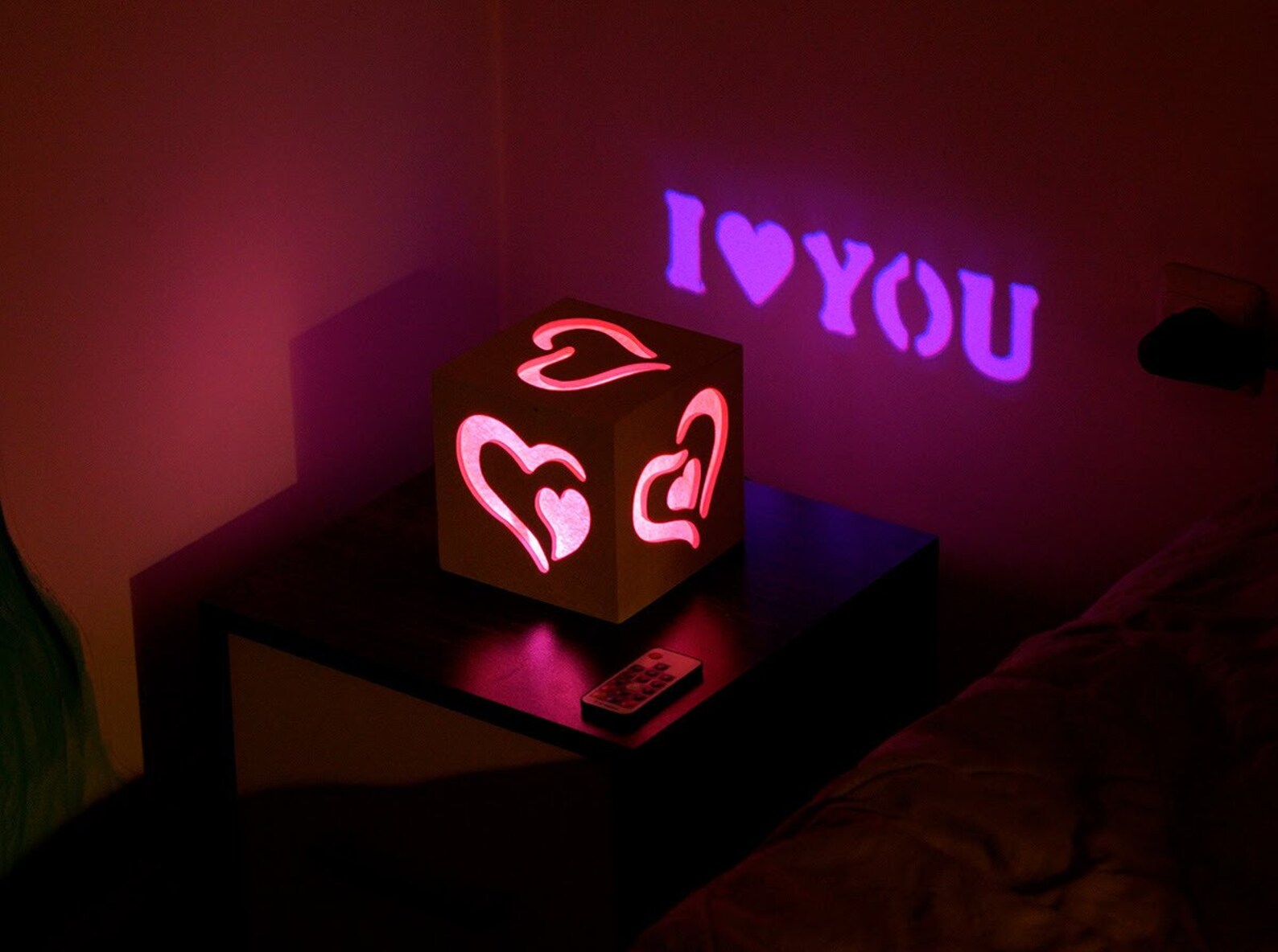 Custom LED light lamp engraved magic box romantic gift | Etsy