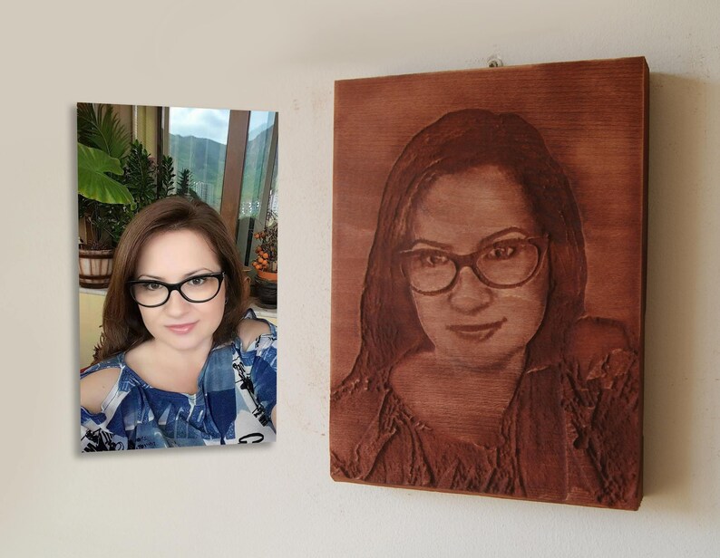 Portrait Carving Engraving Customized Woodcarving Solid Wood - Etsy