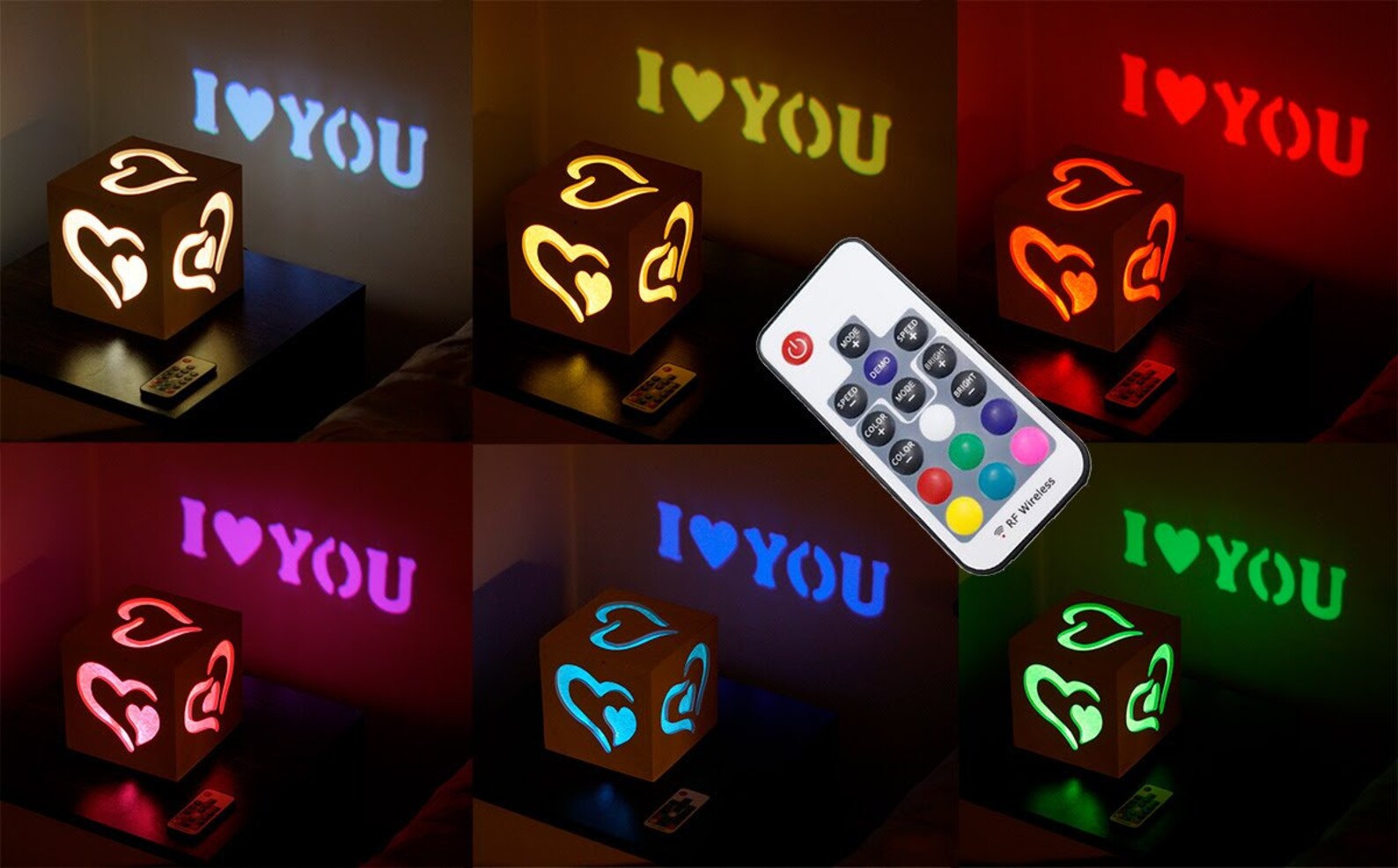 Custom LED light lamp engraved magic box romantic gift | Etsy