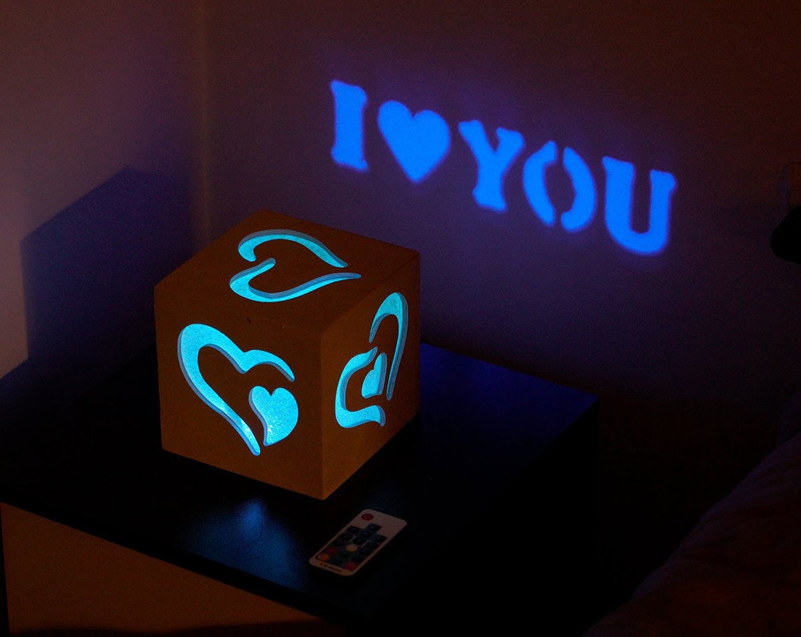 Custom LED light lamp engraved magic box romantic gift | Etsy