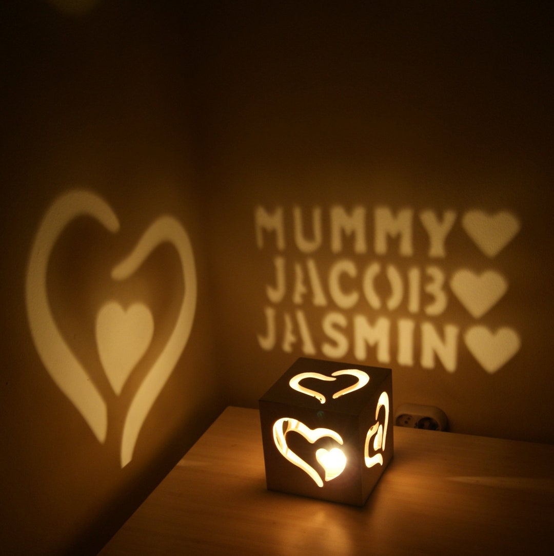Bedside Lantern With Flame Message, Custom Wish With Flame Letters ...