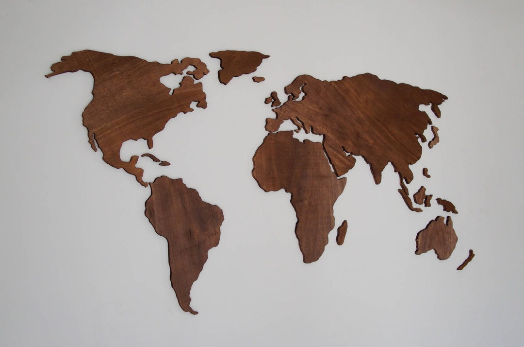 Wooden World Map for Wall Decoration, Wooden Art Design for Wall ...