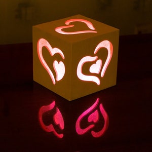 Custom LED Light Lamp Engraved Magic Box Romantic Gift Birthday Gift ...