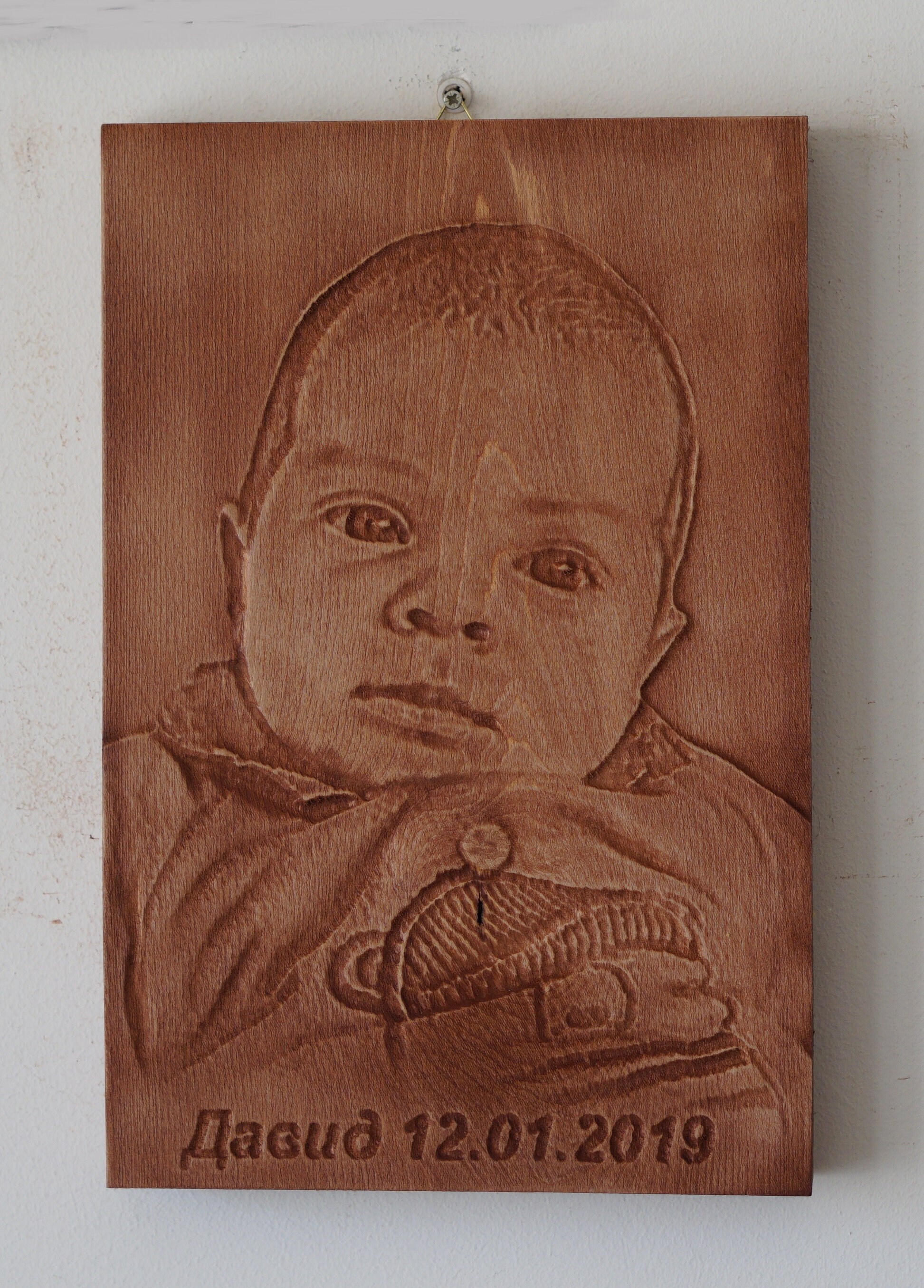 Baby Wood Carving of Kids From Custom Photo Personalized Gift | Etsy
