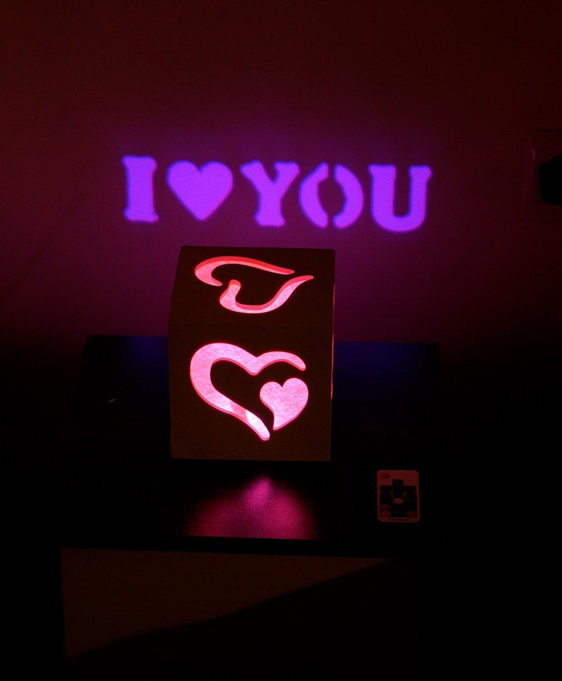 Custom LED Light Lamp Engraved Magic Box Romantic Gift - Etsy