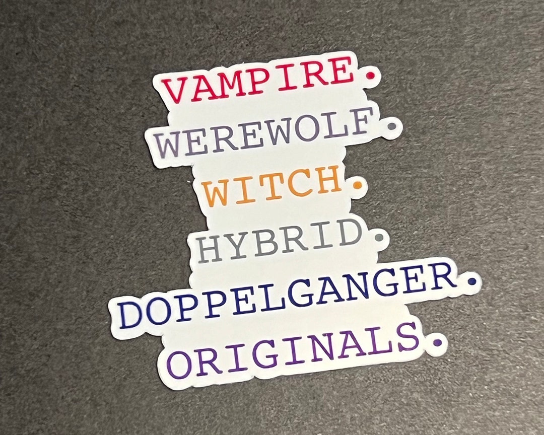 Supernatural Creatures List Sticker the Vampire Diaries - Etsy