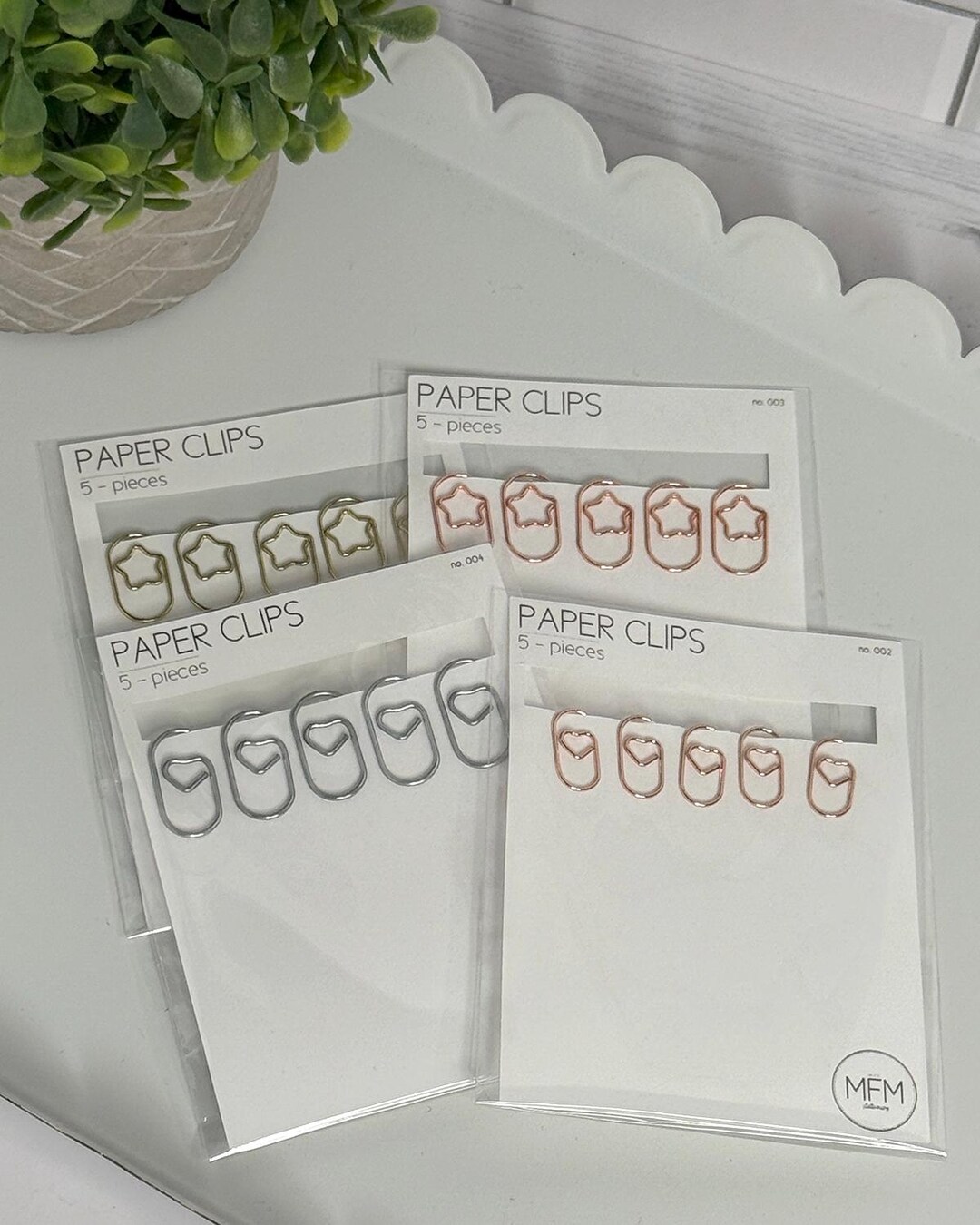 Mini Stationary Paper Clips - 5 Pieces - Etsy