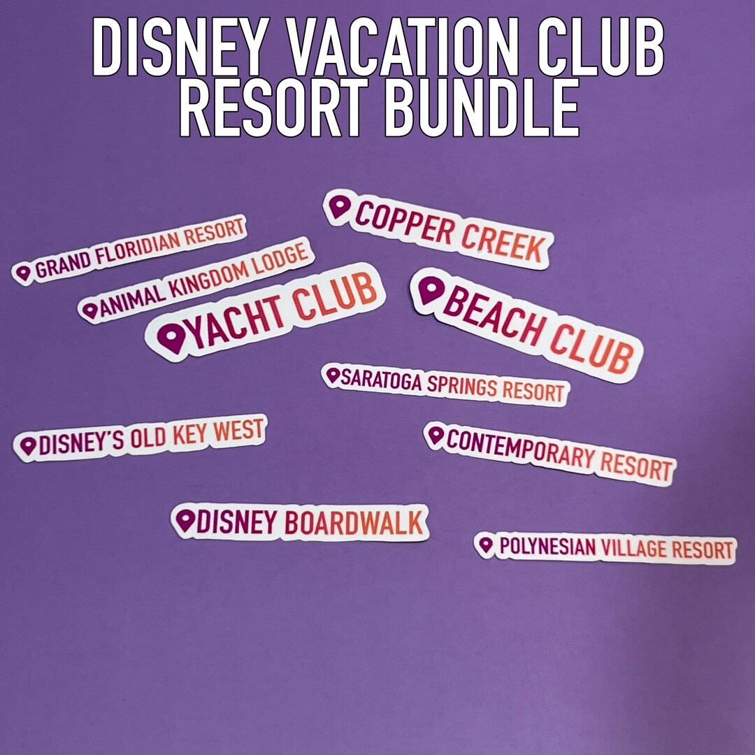 Where I've Been - Disney Vacation Club Resorts | Waterproof Sticker ...