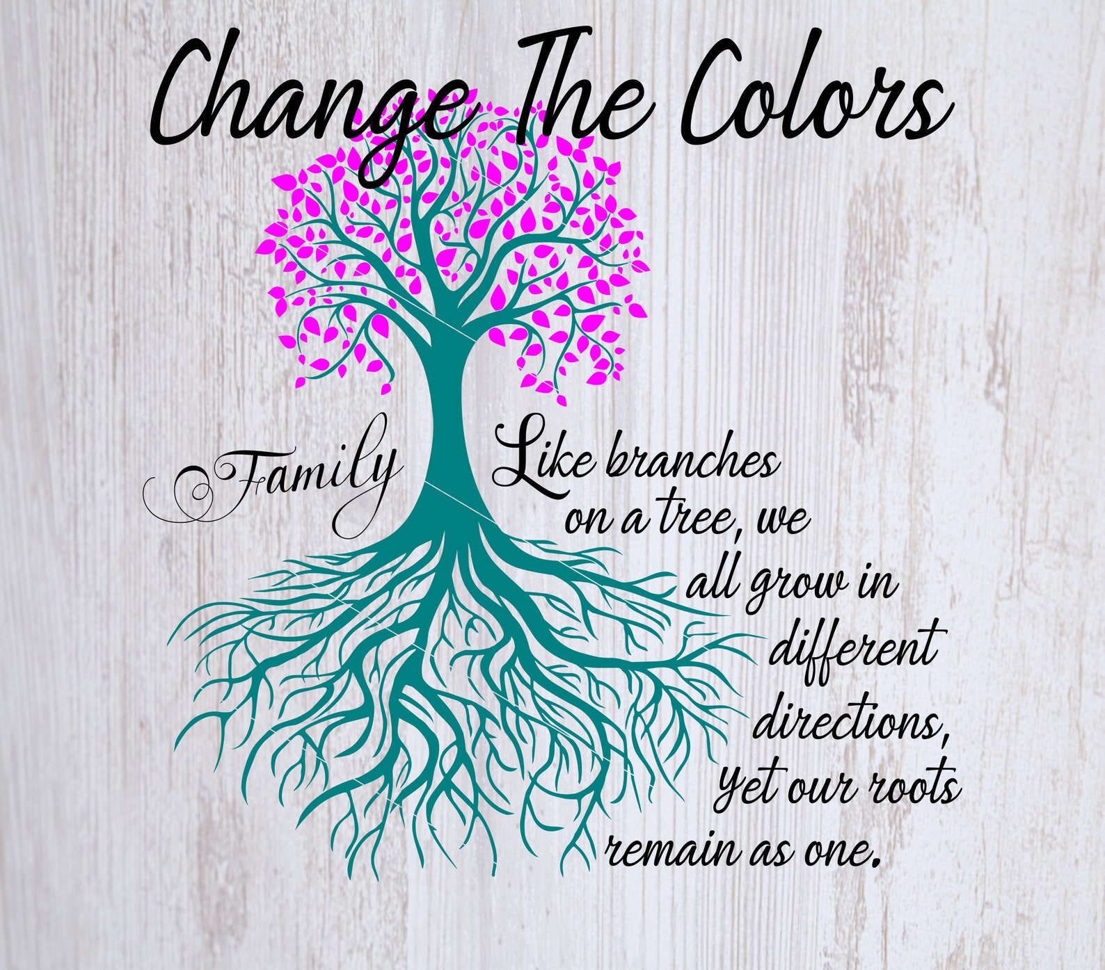 Family Tree SVG: Roots & Love, Cricut Cut File (digital File) - Etsy