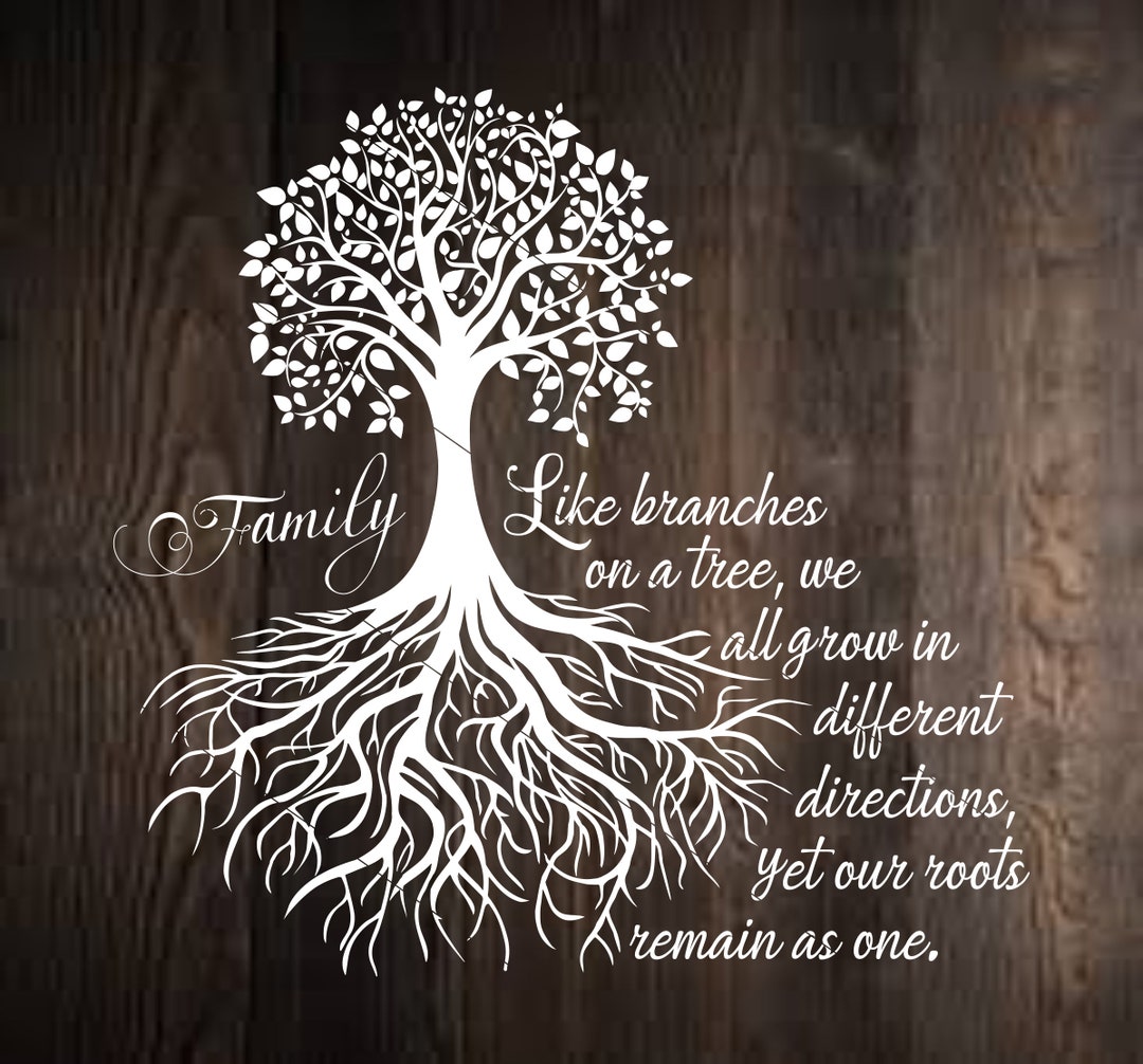 Family Tree SVG: Roots & Branches, Love Quote (digital File) - Etsy