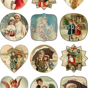 Victorian Christmas Ornaments, Vintage Printable Pictures in Various ...