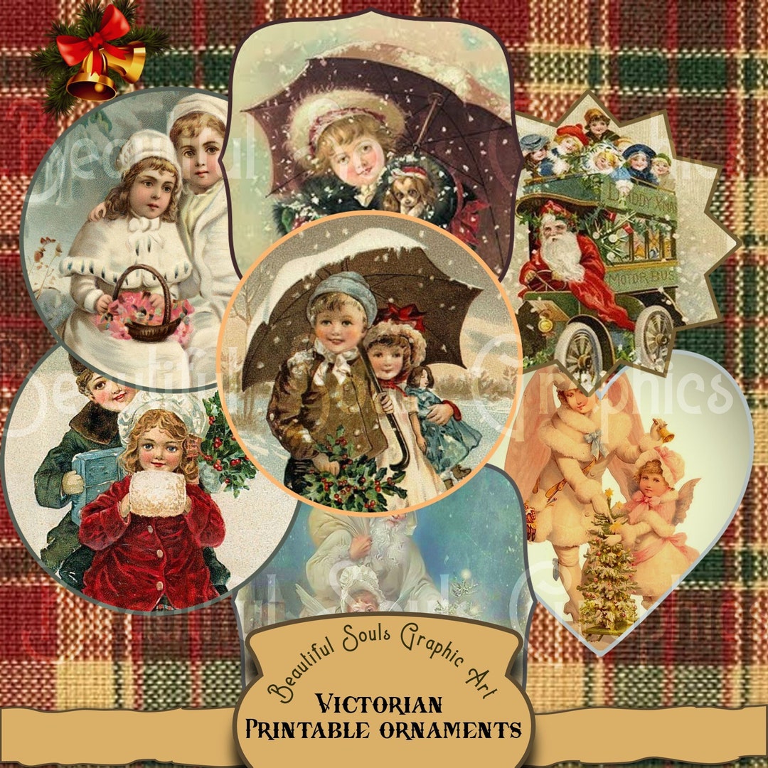 Victorian Christmas Ornaments, Vintage Printable Pictures in Various ...