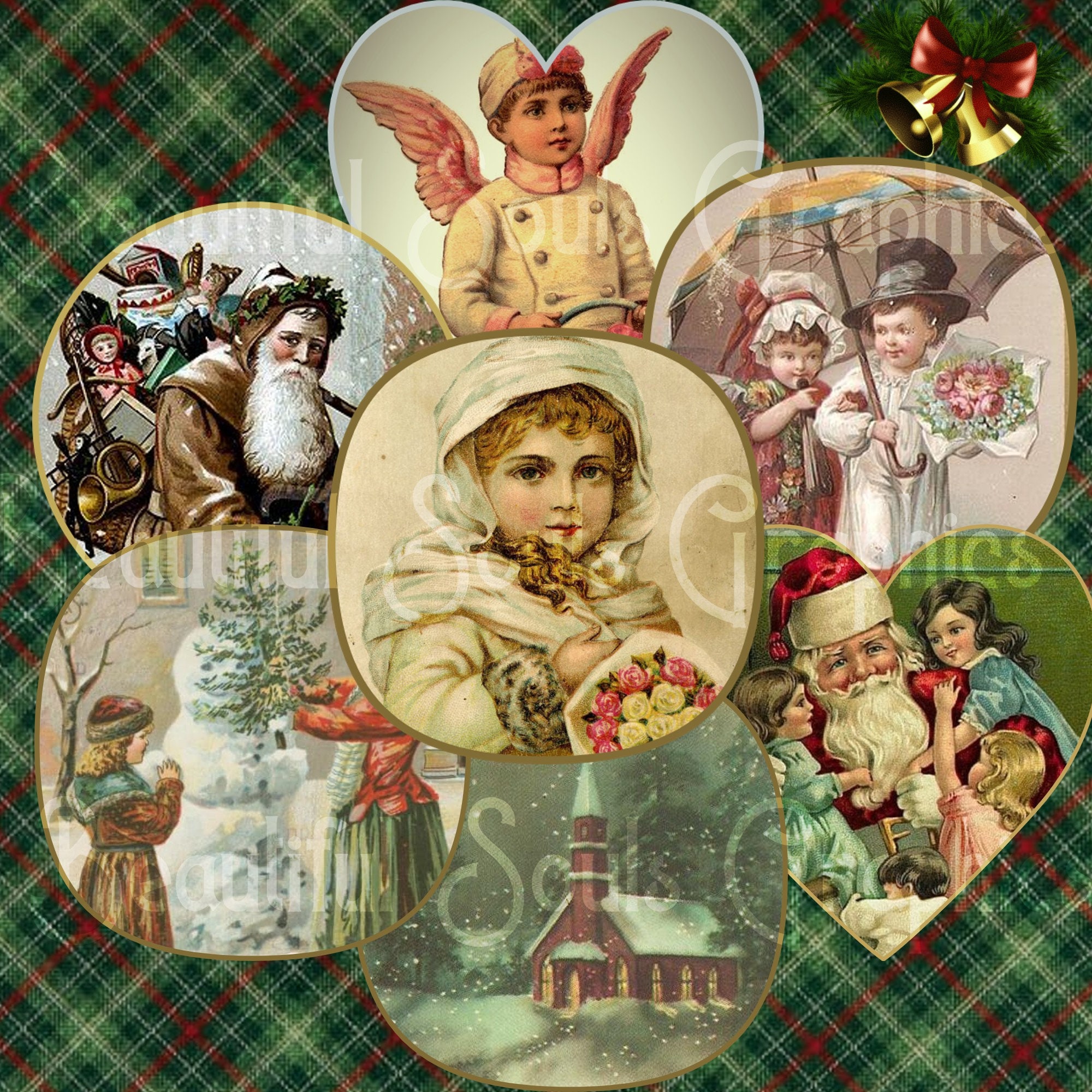 Victorian Christmas Ornaments, Vintage Printable Pictures in Various ...