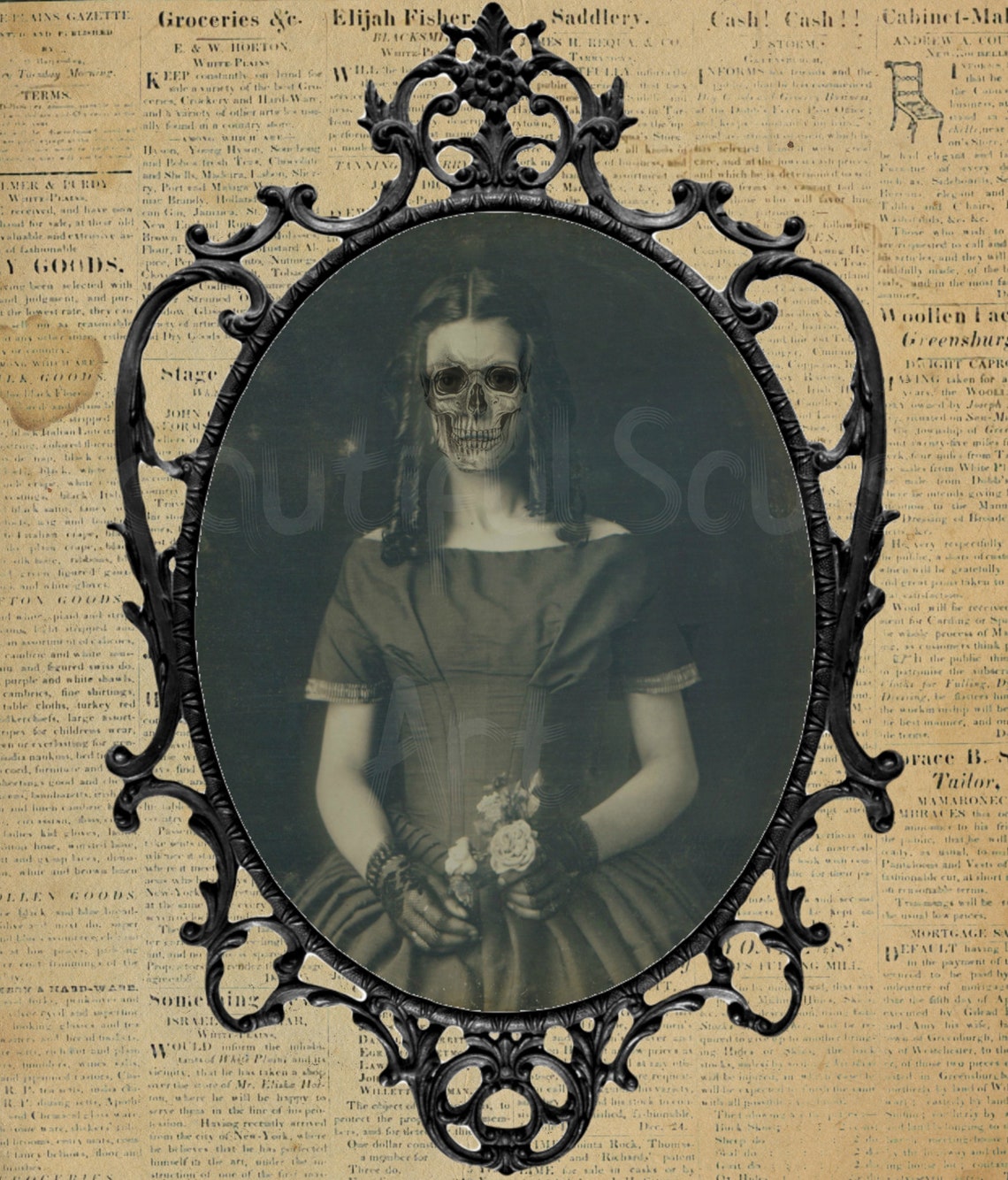 Macabre Halloween Portraits Printable Wall Decoration Cheap | Etsy