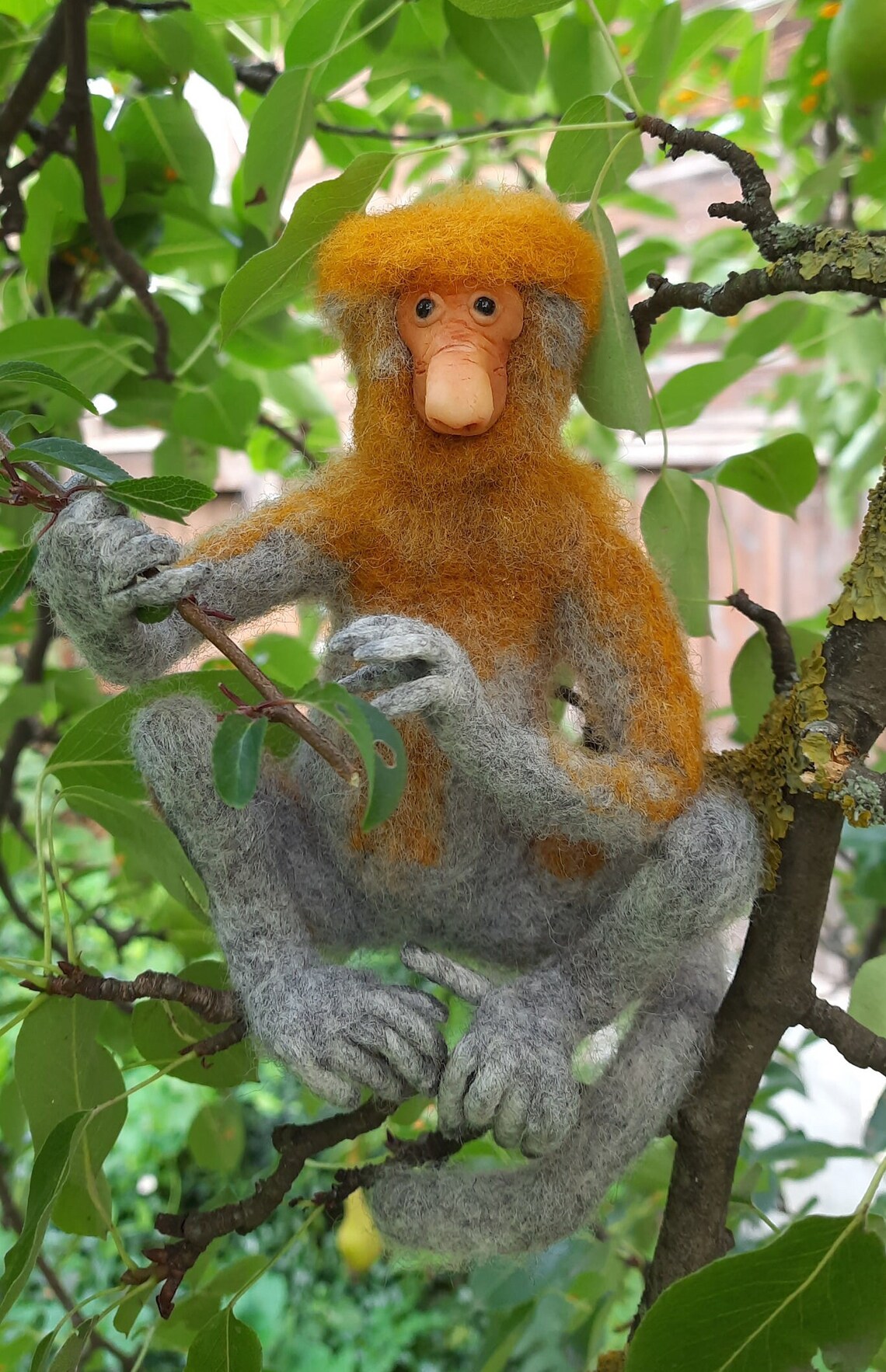 Proboscis Monkey Woolen Toy for Home Zoo - Etsy