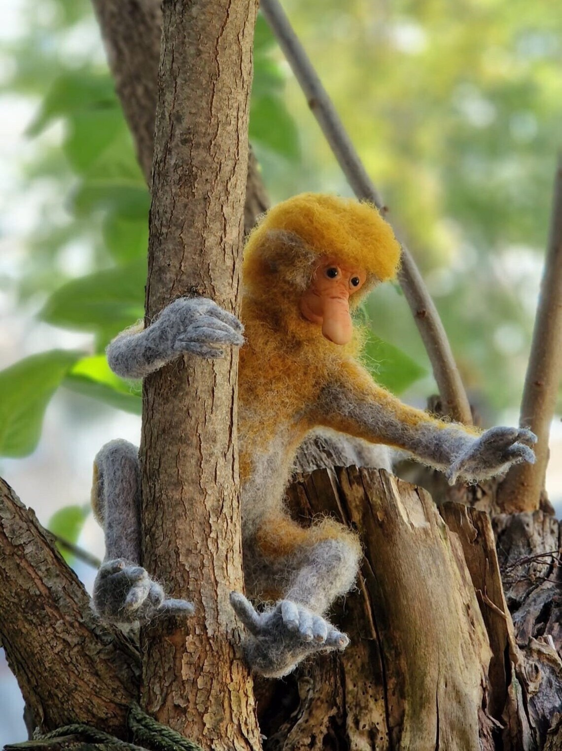 Proboscis Monkey Woolen Toy for Home Zoo - Etsy