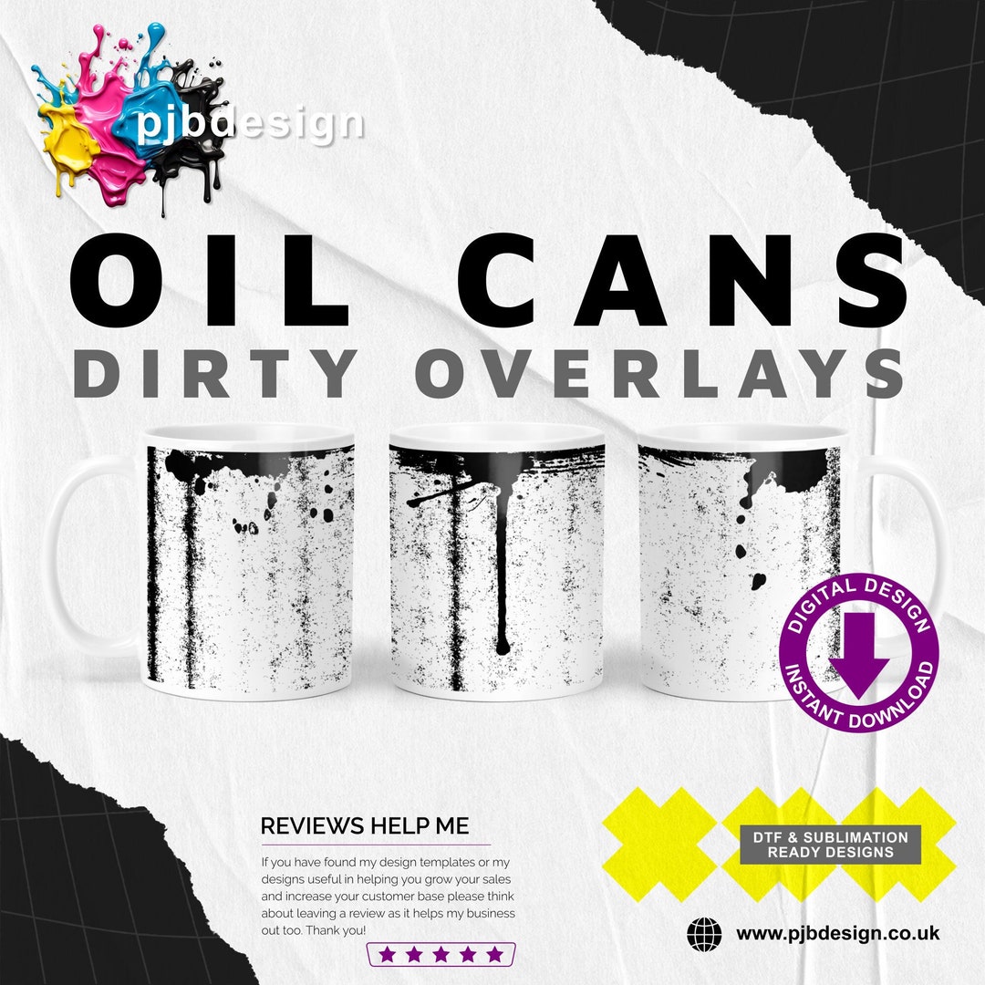 Oil Can Texture Overlay Mug Wrap 2 Make Your Own Oil Can Mugs 600dpi ...
