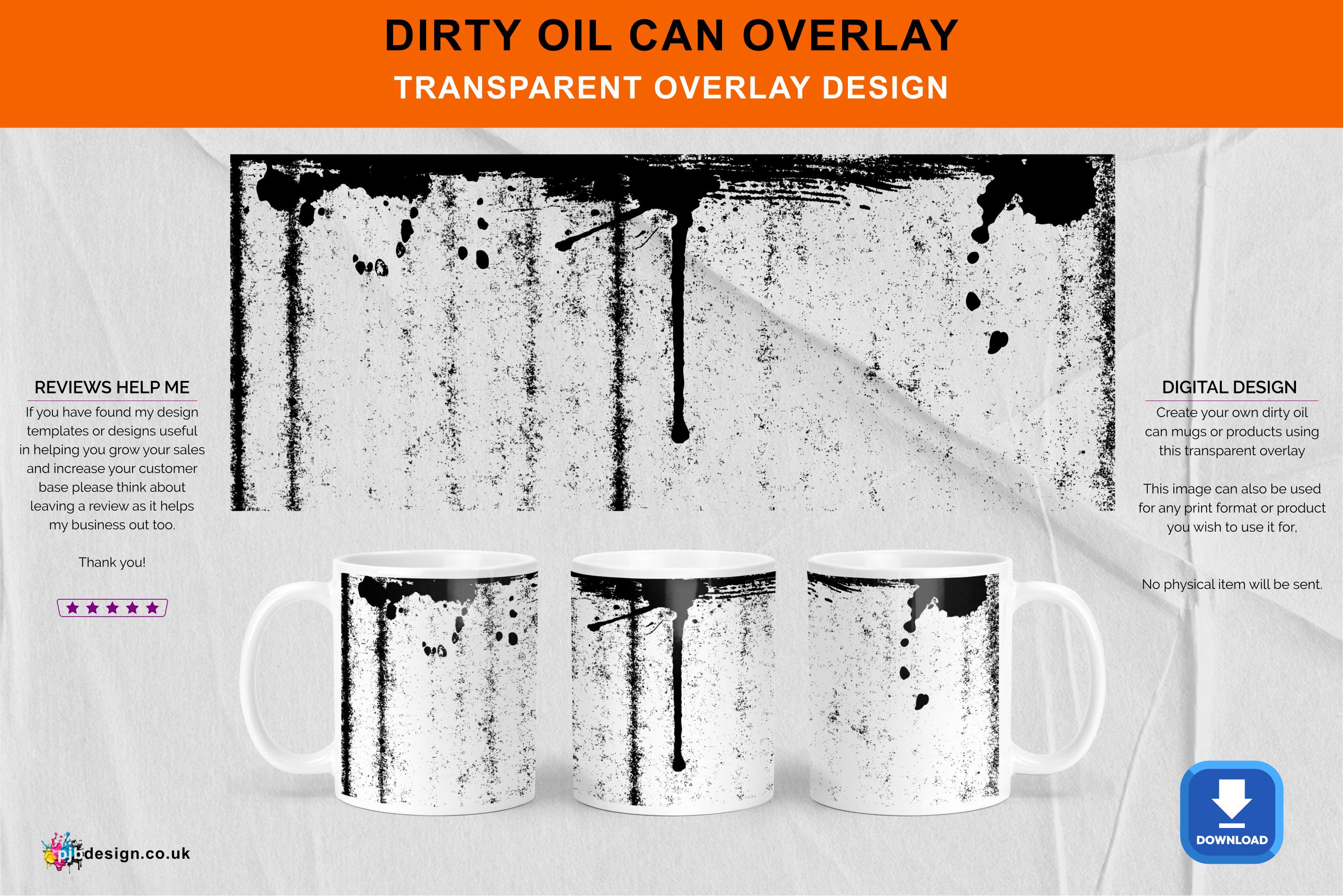 Oil Can Texture Overlay Mug Wrap 2 - Make Your Own Oil Can Mugs ...