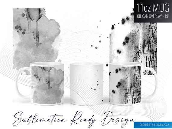 Oil Can Texture Overlay Mug Wrap Make Your Own Oil Can Mugs - Etsy