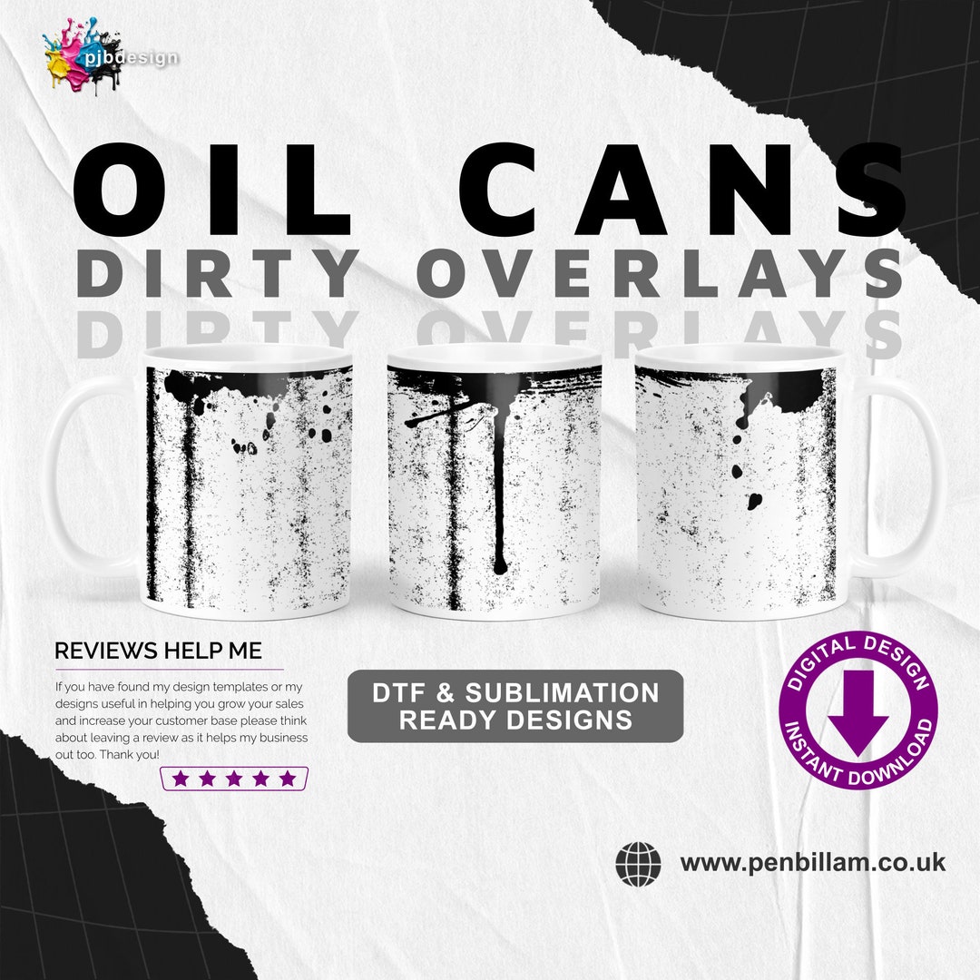 Oil Can Texture Overlay Mug Wrap 2 Make Your Own Oil Can Mugs 600dpi ...