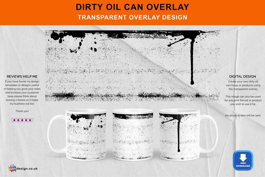 Oil Can Texture Overlay Mug Wrap 4 - Make Your Own Oil Can Mugs ...