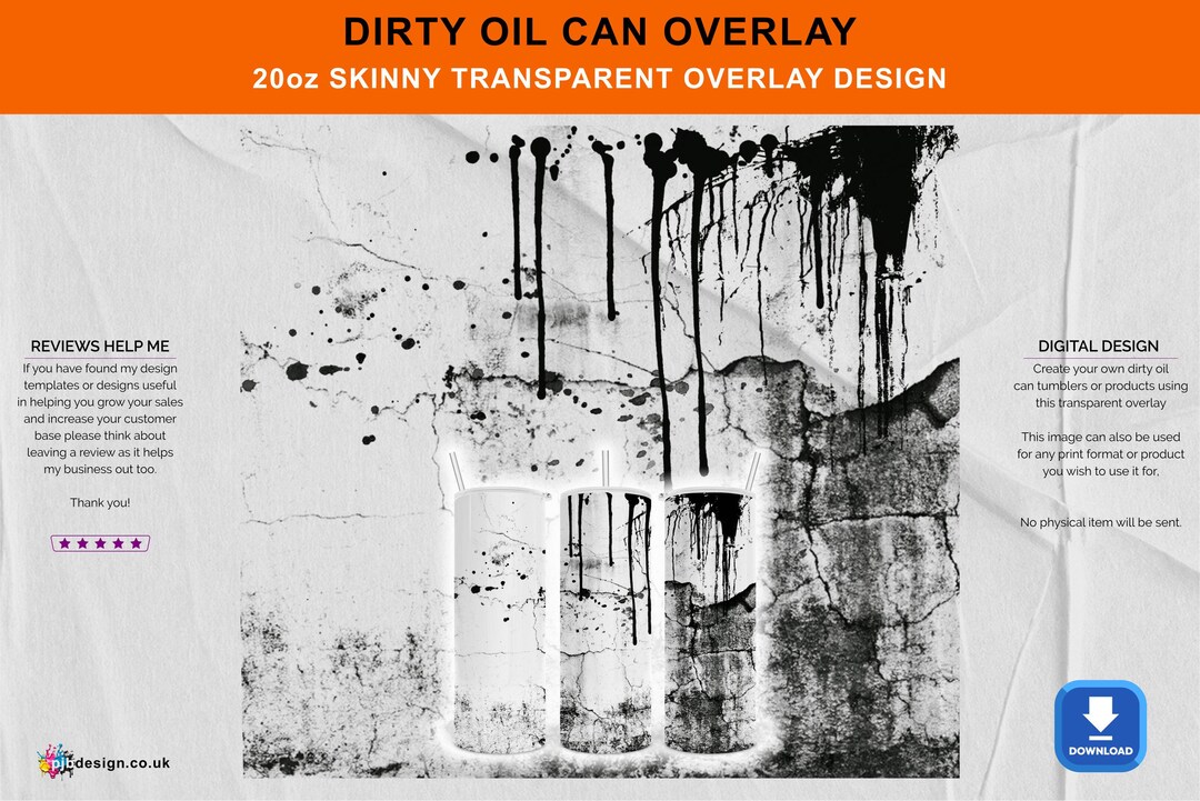 20oz Skinny Tumbler Oil Can Texture Overlay - Oil Mugs - 600dpi ...