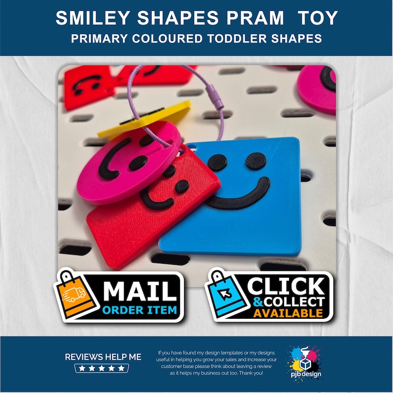 Smiley Face Shapes Set: Maker Toddler Primary Colours Learning Toy ...