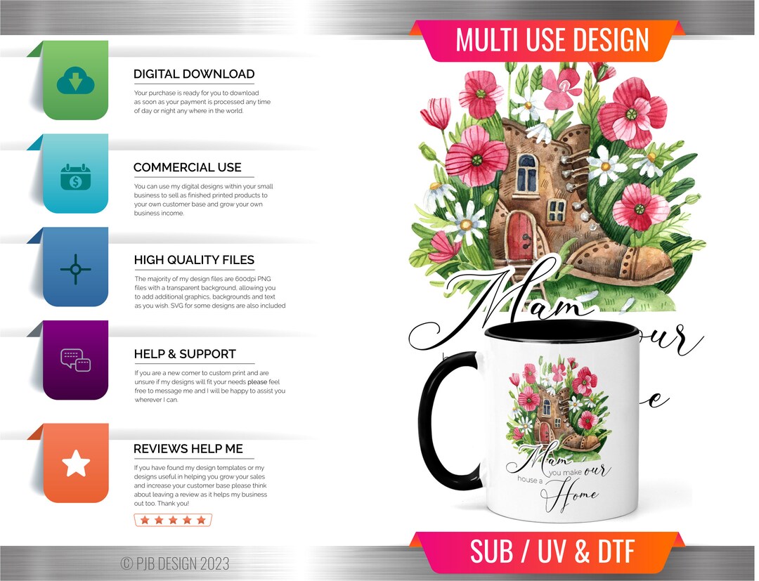 Mothers Day Multi Use Digital Design Template Text Version - Etsy