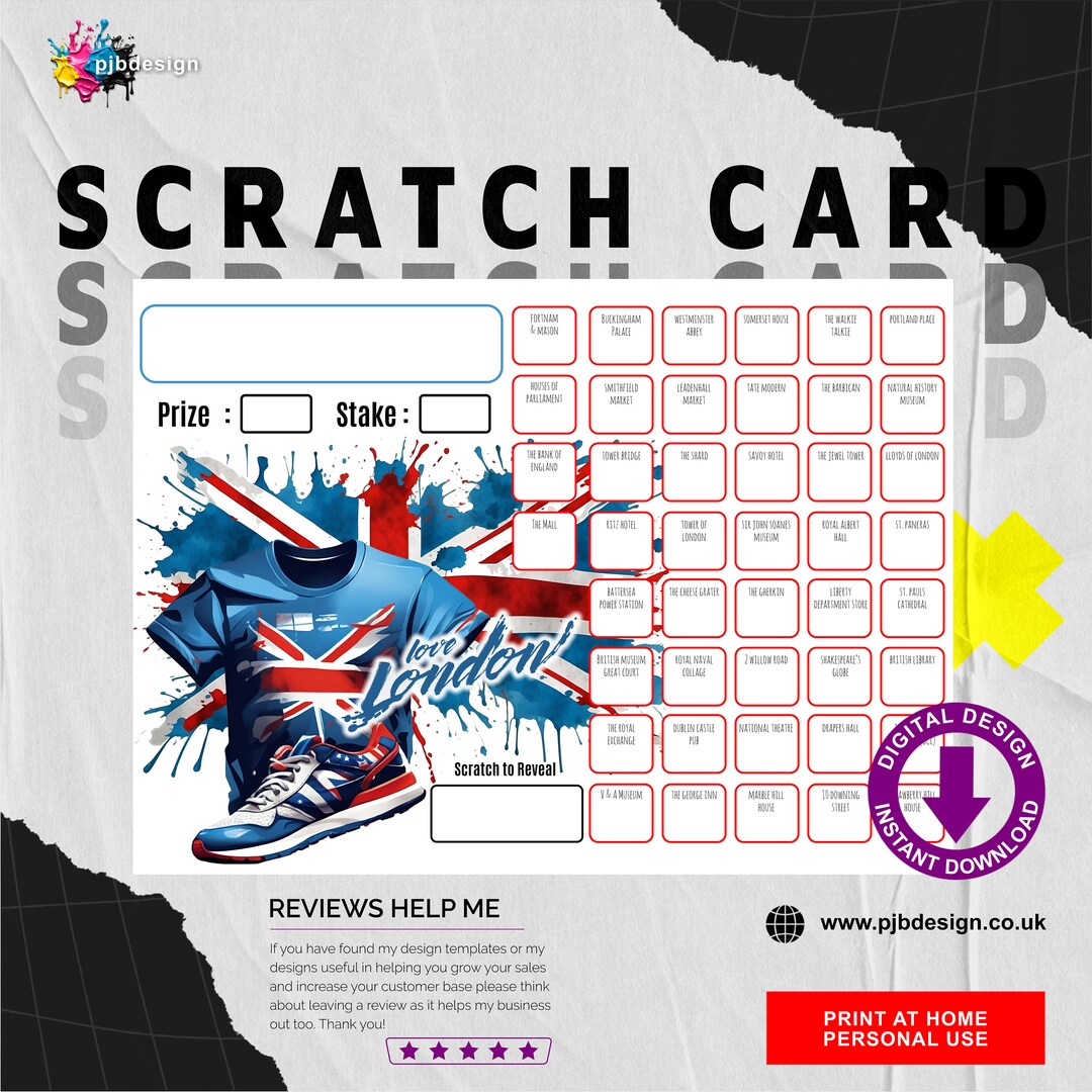 London Marathon 2024 Fund Raising Card / Famous London Buildings Print ...
