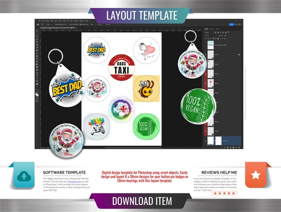 Badge Template Photoshop
