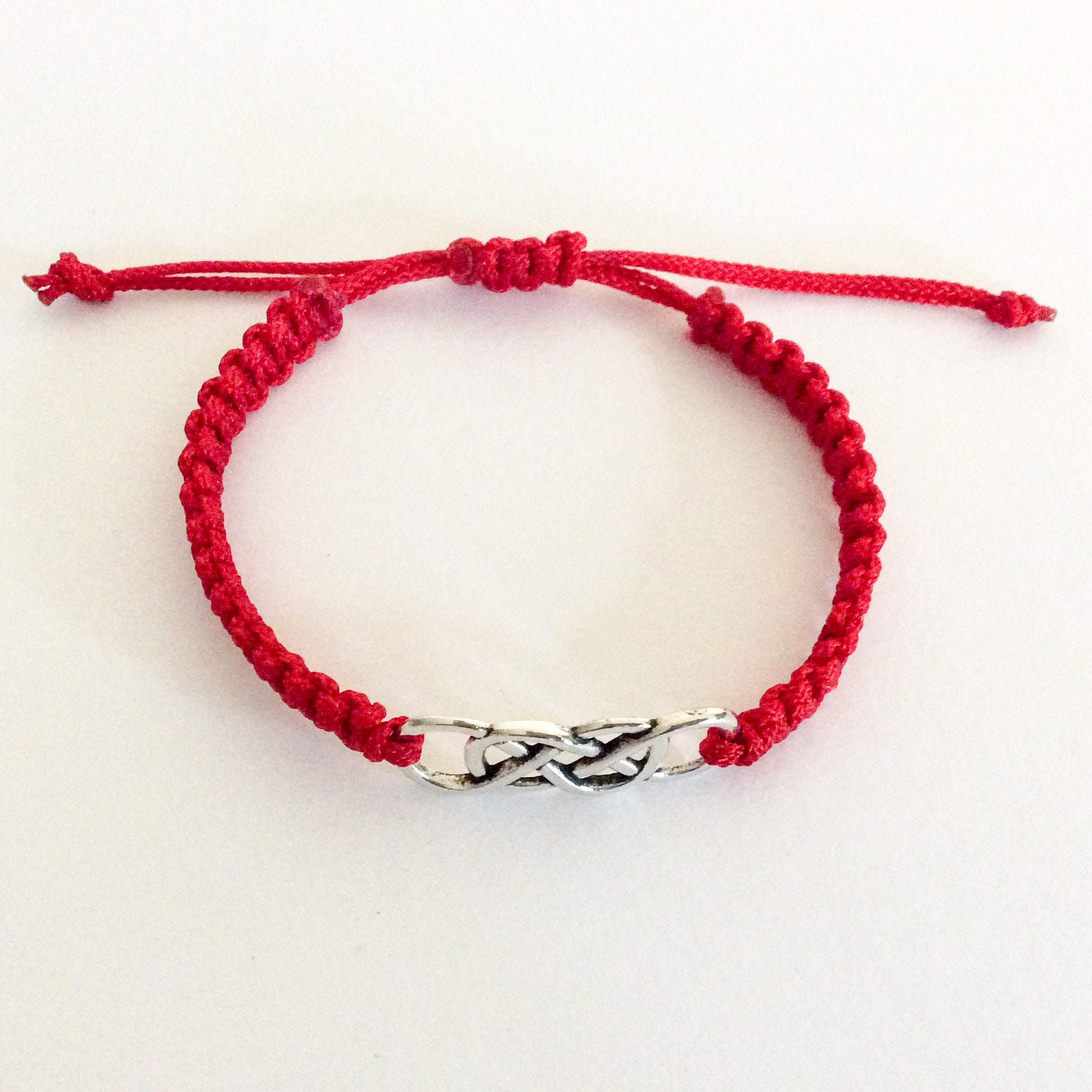 Double Infinity Macrame Bracelet/cord Macrame Jewellery/woven Bracelet ...