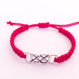 Double Infinity Macrame Bracelet/cord Macrame Jewellery/woven Bracelet ...