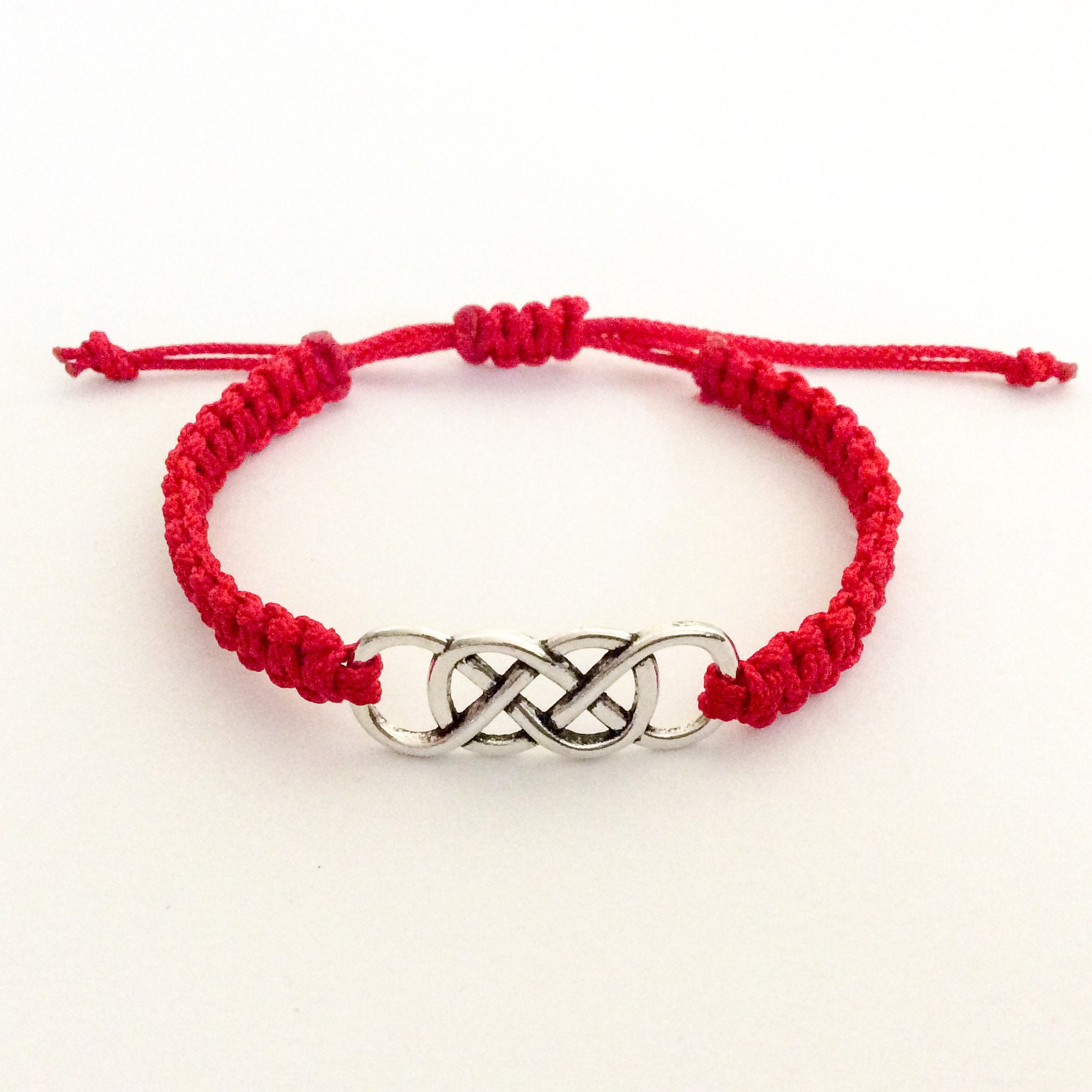 Double Infinity Macrame Bracelet/cord Macrame Jewellery/woven Bracelet ...