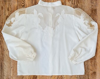 Back Button Blouse | Etsy