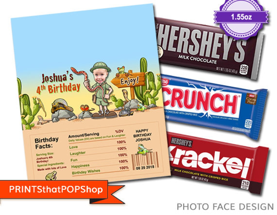 Chocolate Bar Wrappers,custom Candy Labels,photo Wrapper,party Favors,1 ...