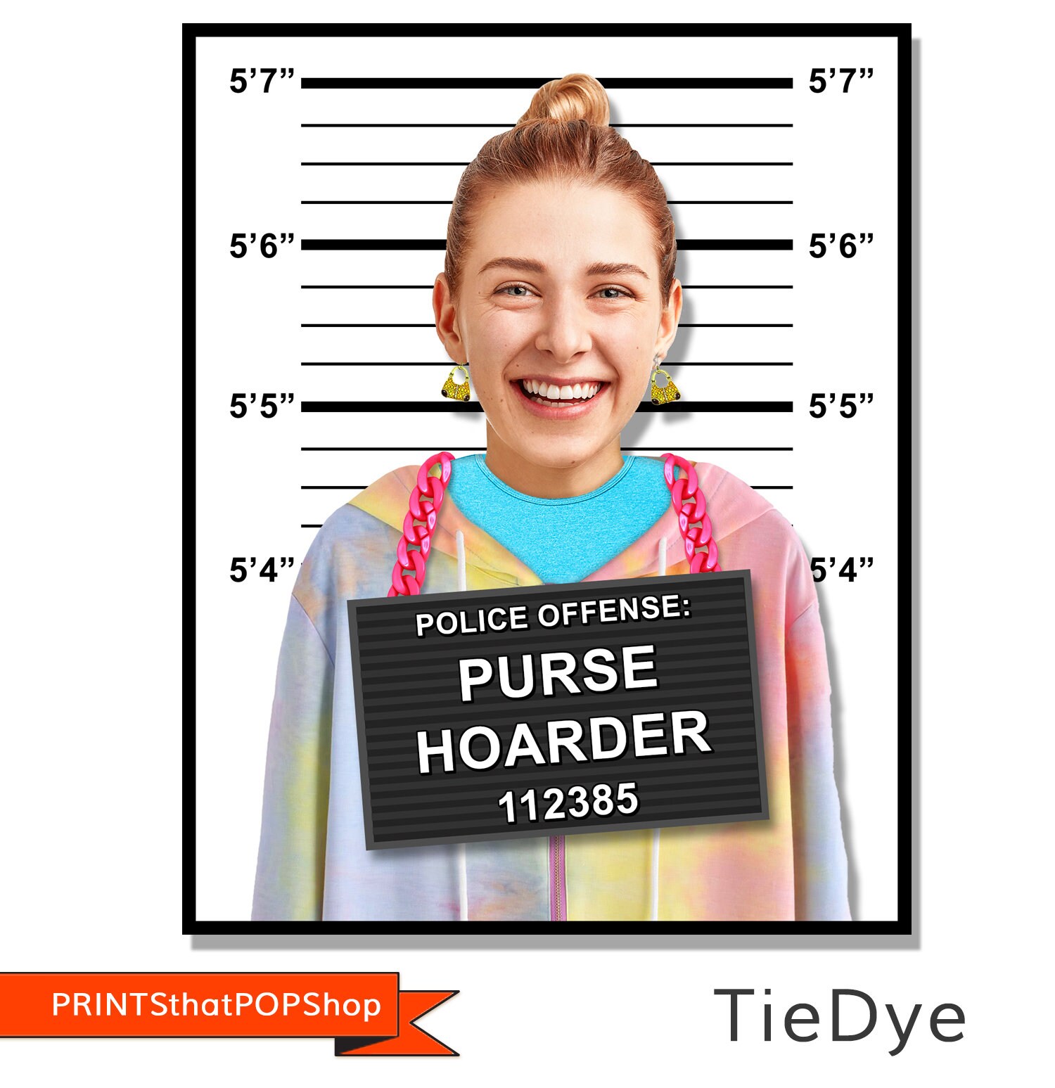 Custom Mug Shot,personalized Portrait,unique Print,custom Portrait ...