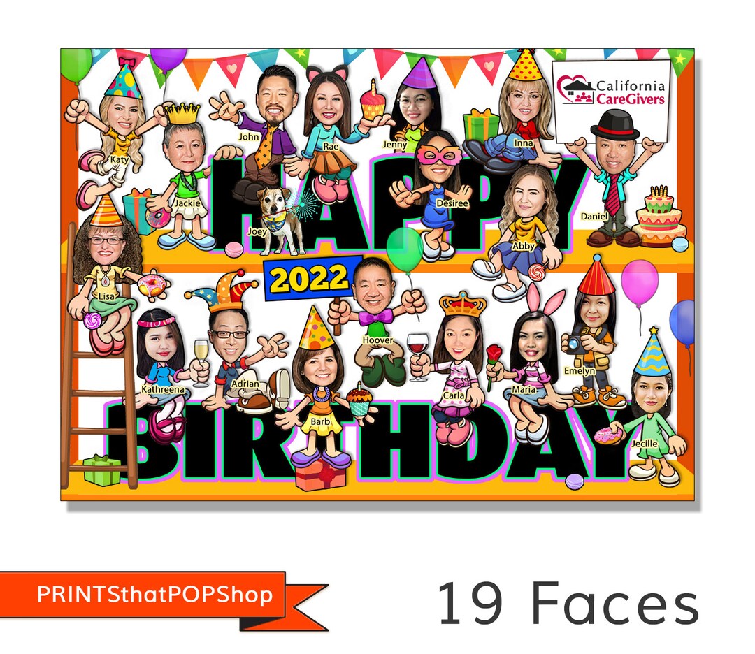 Happy Birthday Company Cardbirthday Family Cardsilly Happy - Etsy