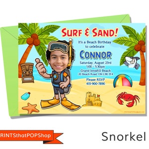 Beach Party Invitation,beach Birthday,surfs up Invite,summer Party ...