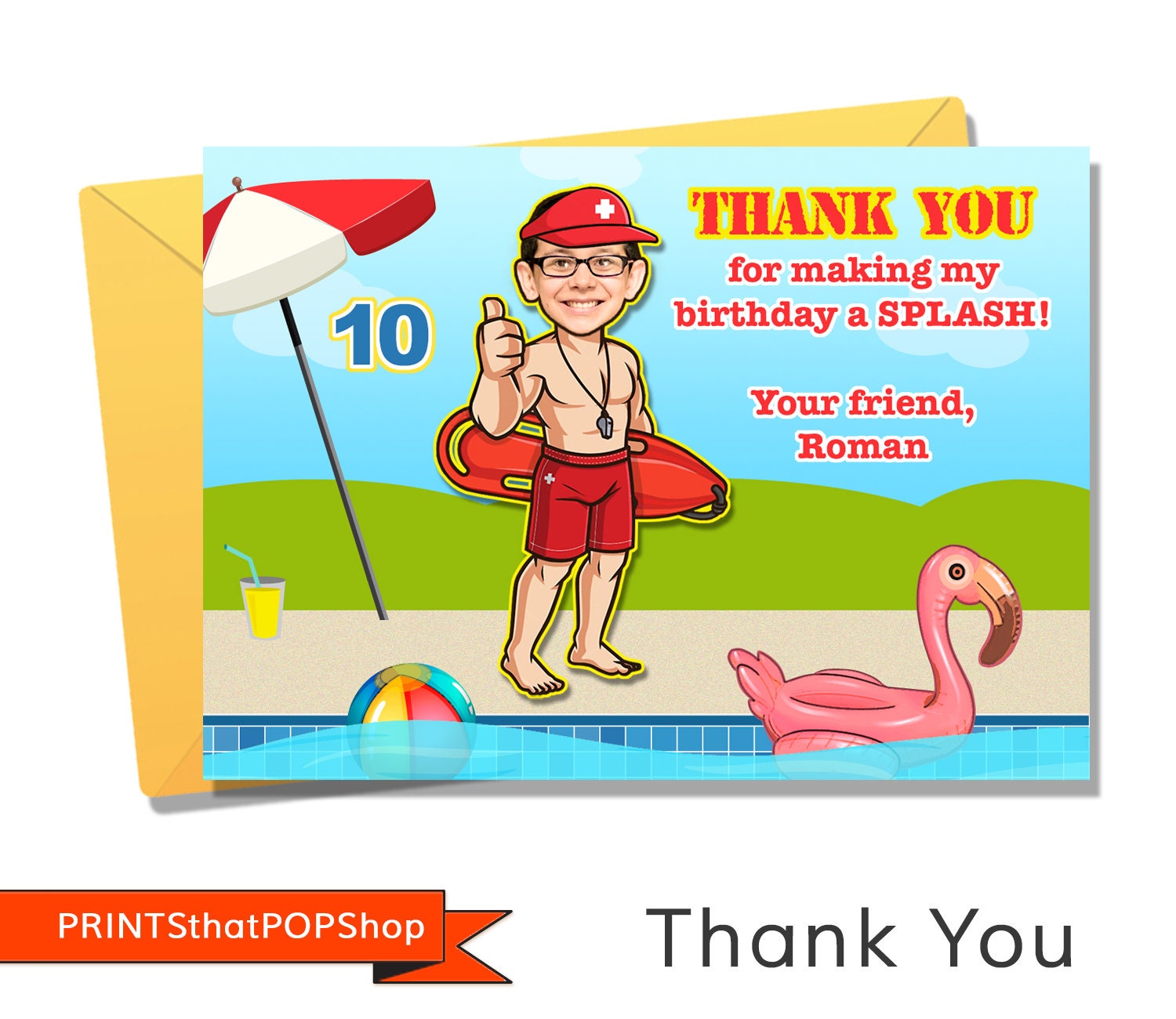 Lifeguard Theme Birthdaybeach Party Invitationbeach | Etsy