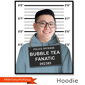 Custom Mug Shot,personalized Portrait,unique Print,custom Portrait ...