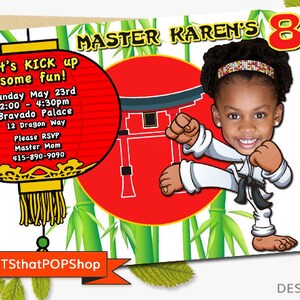 Karate Invitation,martial Arts Invitation,custom Face Invite,japanese ...