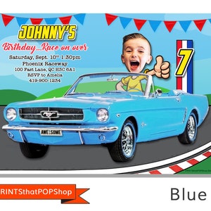 Vintage GT Car,fast Race Car Party, Race Car Invites, Sports Car Theme ...