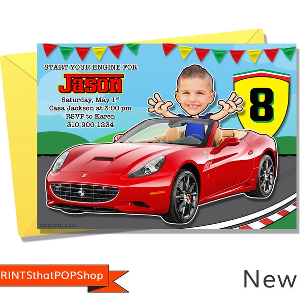 Muscle Car Birthday Card - Etsy