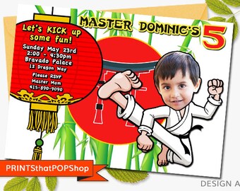 Karate Invitation, Karate Birthday Invitation, Karate Party Invitation ...