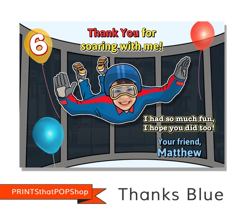 Indoor Skydiving Invitation,custom Invite,photo Invite,face Invitations ...