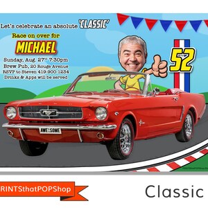 Vintage GT Car,fast Race Car Party, Race Car Invites, Sports Car Theme ...