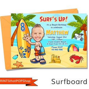 Beach Party Invitation,beach Birthday,surfs up Invite,summer Party ...