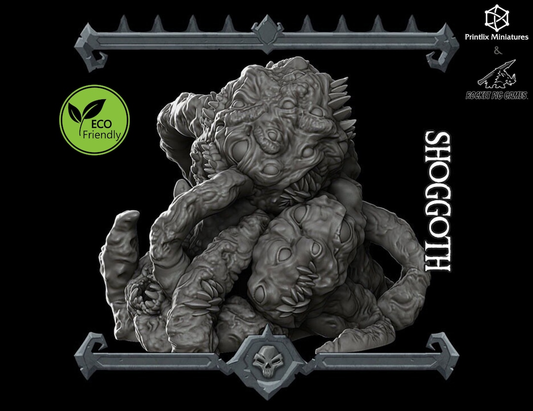 Shoggoth Miniature Dungeons and Dragons Miniature RPG Tabletop Resin 3D ...