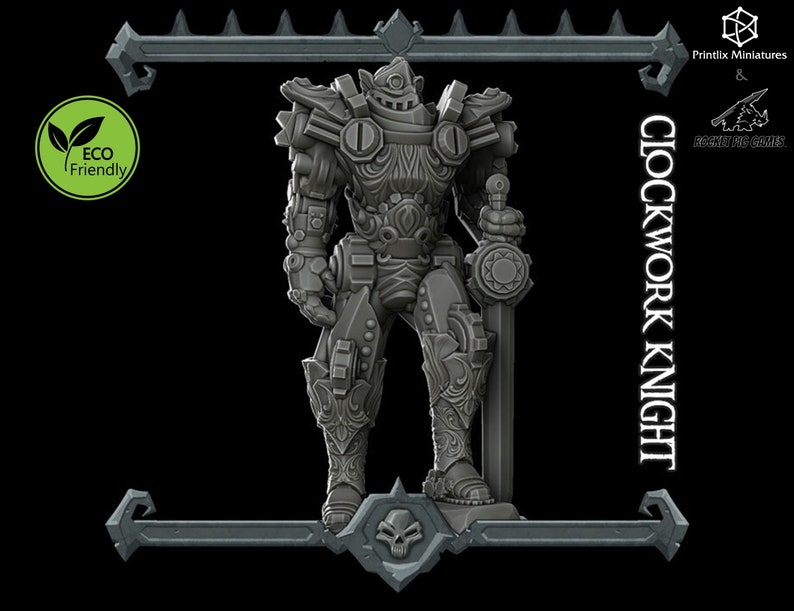 Clockwork Knight Miniature Dungeons and Dragons Miniature - Etsy