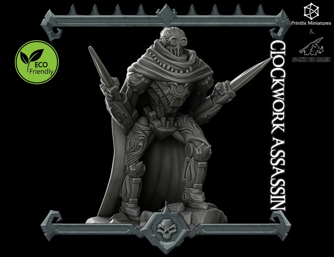 Clockwork Assassin Miniature Dungeons and Dragons Miniature RPG ...